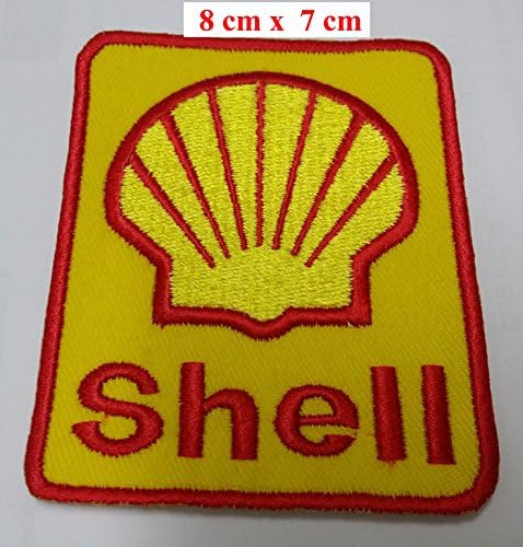 Shell Sponsor Öl Benzin Logo Jacket T-shirt Patch Sew Iron on ...