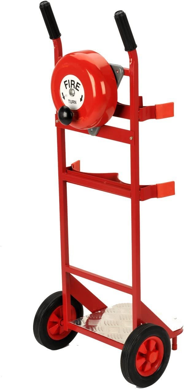 Double Fire Extinguisher Trolley With Rotary Alarm Hand Bell : Amazon ...