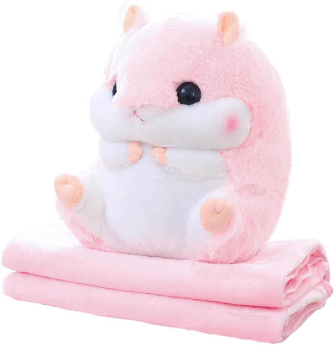 YunNasi Cuddly Plush Stuffed Hamster Pillow with Comfortable Blanket of ...