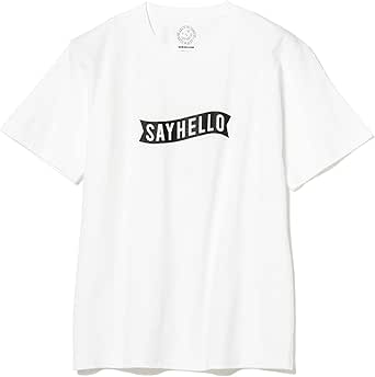 Amazon | [ビームスティー] Tシャツ SAYHELLO Basic Logo Tee メンズ WHITE M | Tシャツ・カットソー 通販