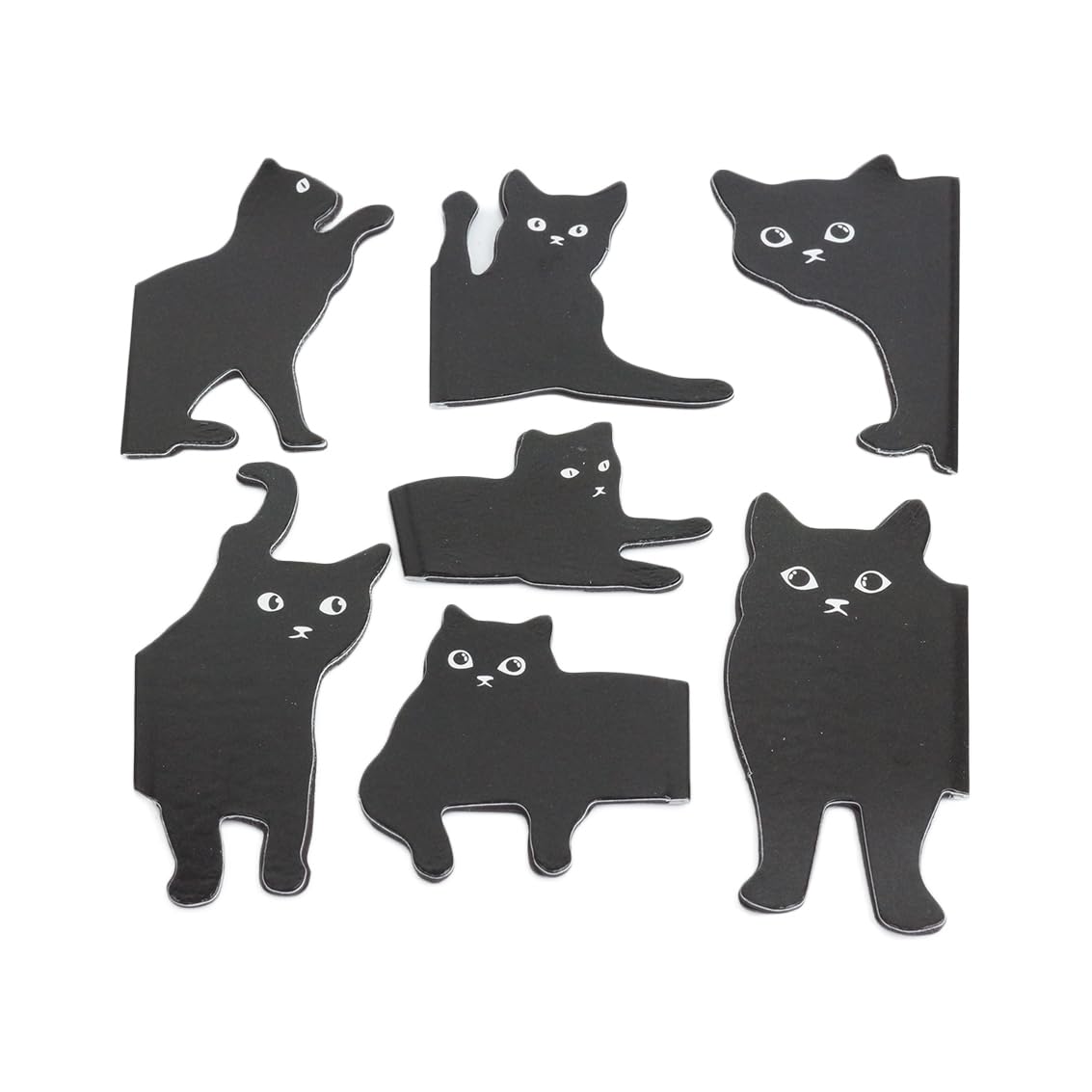Amazon | prendre 6個セット ブックマーカー しおり 本 マグネット 猫 目印 キャット 黒猫 ブックマーク クリップ 挟む （Bタイプ） PR-BOOKMK05-B ...