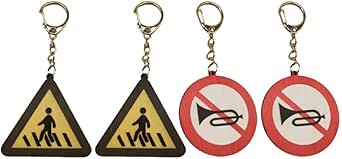 Amazon.com: SAFIGLE Reflective Safety Road Keychains 4pcs Road Traffic ...