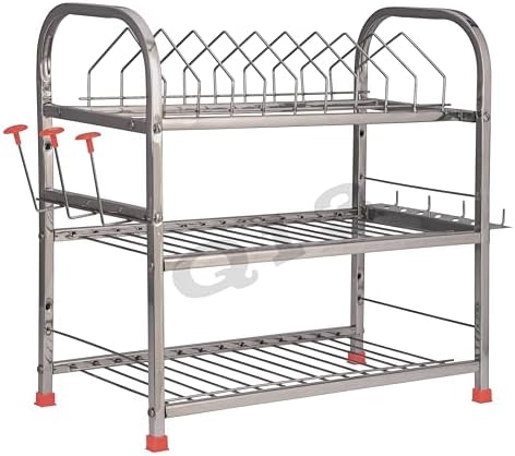 D. K 11 Stainless Steel Utensils Stand (Dish Rack) for Kitchen | Drying ...