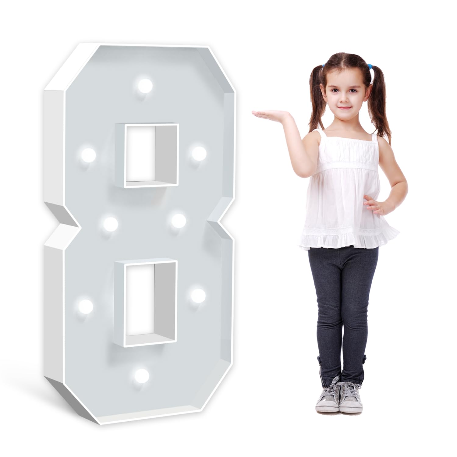 Amazon.com : 3 Feet Tall Marquee Light Up Numbers, Foam Board Mosaic ...