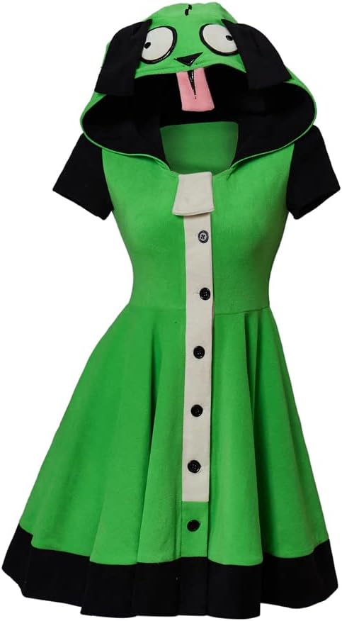 Amazon.com: Women's Zim Costume Inspired Kigurumi Dress Gir Green ...