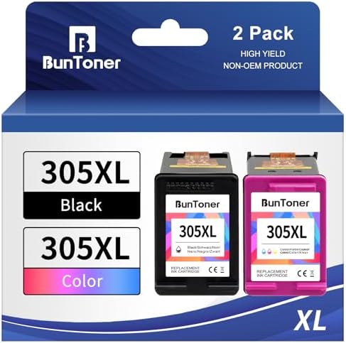 BunToner 305 XL Compatible Ink Cartridges for HP 305 for HP DeskJet ...