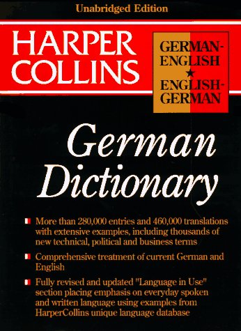 HarperCollins German English English German Unabridged Dictionary 3e ...