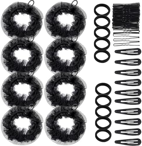 Amazon.com: 8 piece Hair Net cover Reusable elastic mesh hair bun ...