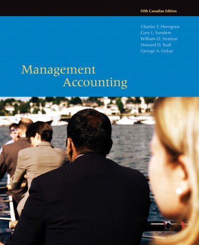 Management Accounting, Fifth Canadian Edition (5th Edition): Charles T ...
