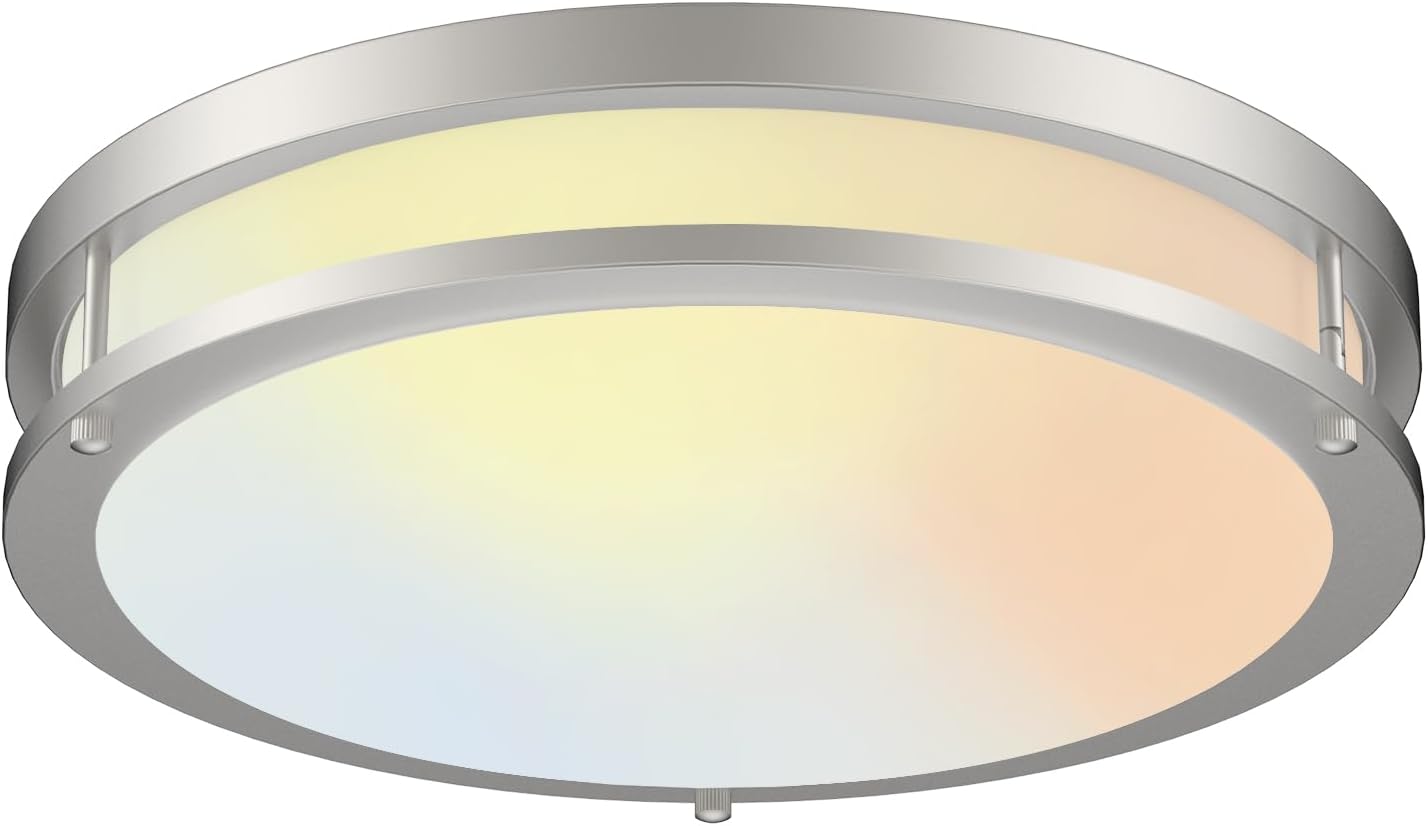 CLOUDY BAY LED Flush Mount Ceiling Light,10 inch,17W(120W equivalent ...