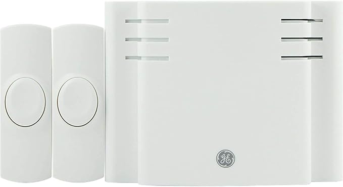 GE Wireless Doorbell Kit, 8 Melodies, 2 Push Buttons, 4 Volume Levels ...