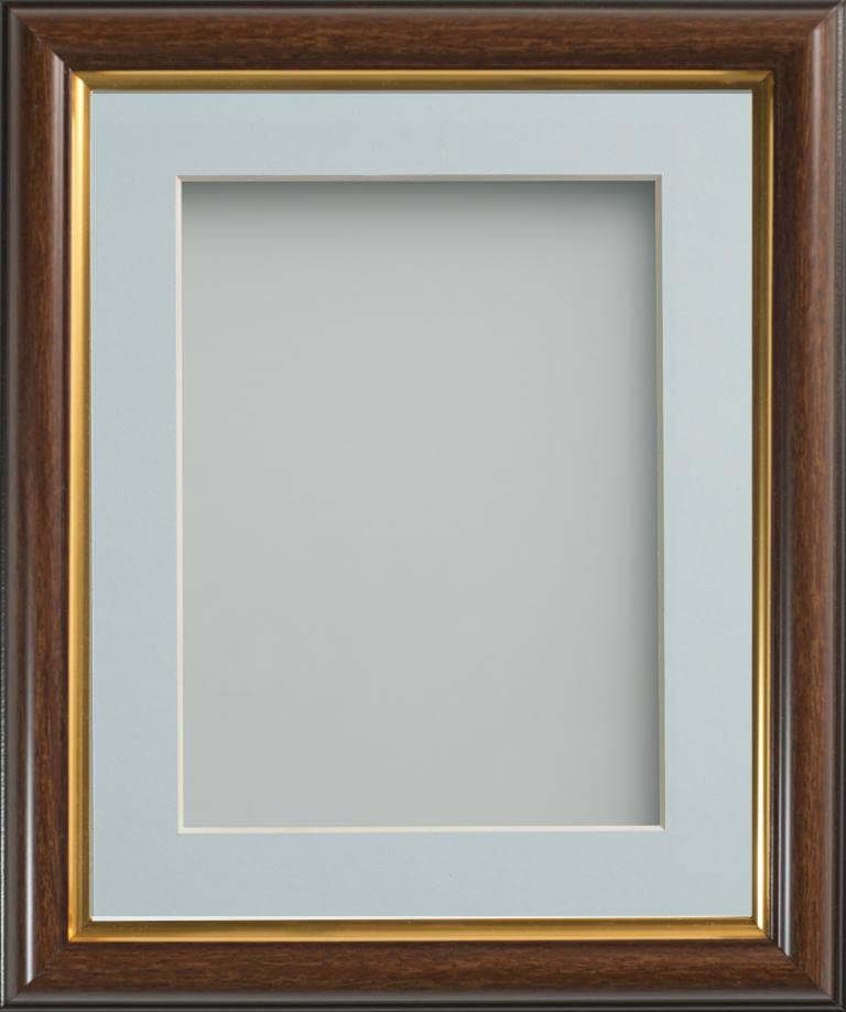 Frame Company Eldridge Mahogany Photo Frame with Light Blue Mount, 8×8 ...