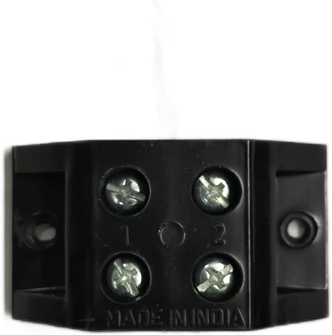 60A 2 Way Bakelite Connector Strip Black Screw Terminal Connection ...