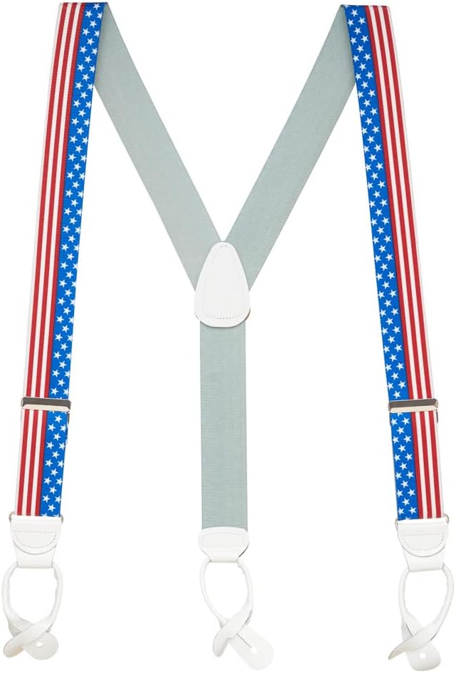 Amazon.com: Suspender Store Novelty USA Stars & Stripes Design ...