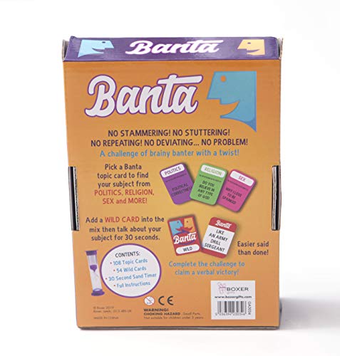 Boxer Gifts Banta Adults Party Game | Variety of Controversial Topics ...