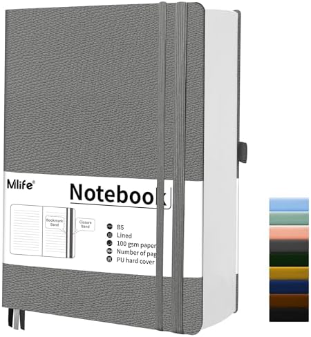 Mlife College Ruled Notebook,360 Numbered Pages Large B5 Lined Journal ...