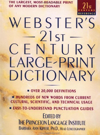 Amazon.com: Webster's 21st Century Large Print Dictionary (21st Century ...
