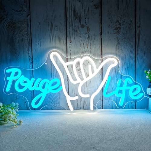 Vveikea Pogue Life Neon Sign Out Banks Neon Lights for Bedroom Dimmable ...