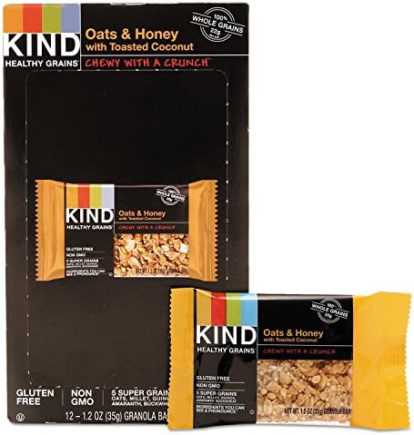 Amazon.com: Kind 18080 Healthy Grains Bar, Oats and Honey with Toasted ...