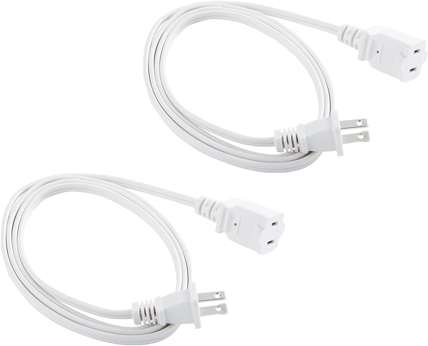 Amazon.com: Lpins 2 Pack 5Foot Polarized US 2 Prong Extension Cord US ...