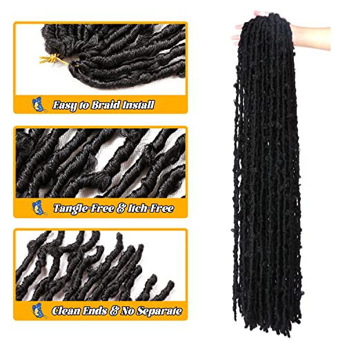 36 Inch Long Butterfly Locs Crochet Hair 4 Packs Long Faux Locs Crochet ...