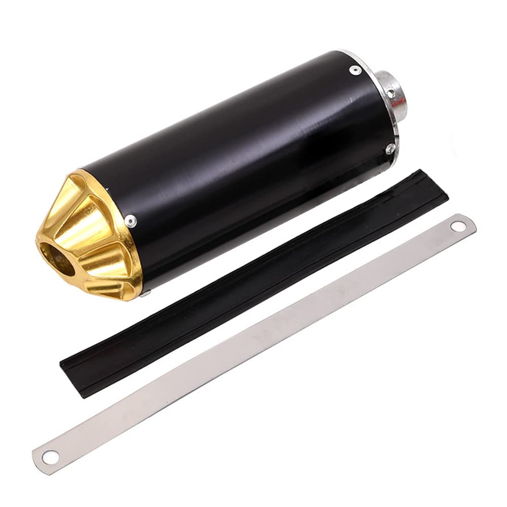 Amazon.com: Aluminum Gold 28mm Motorcycle Exhaust Muffler With Clamp ...