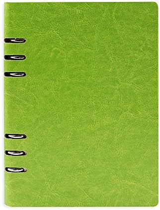 A5 Notebook PU Leather Cover Notebook， Loose Pocket Leather Refillable ...