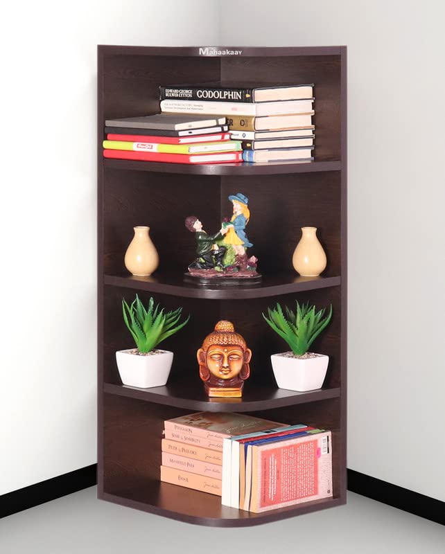 Mahaakaay Engineered Wood Big Corner Rack Shelf Set of 5 Size 32.8 X32 ...