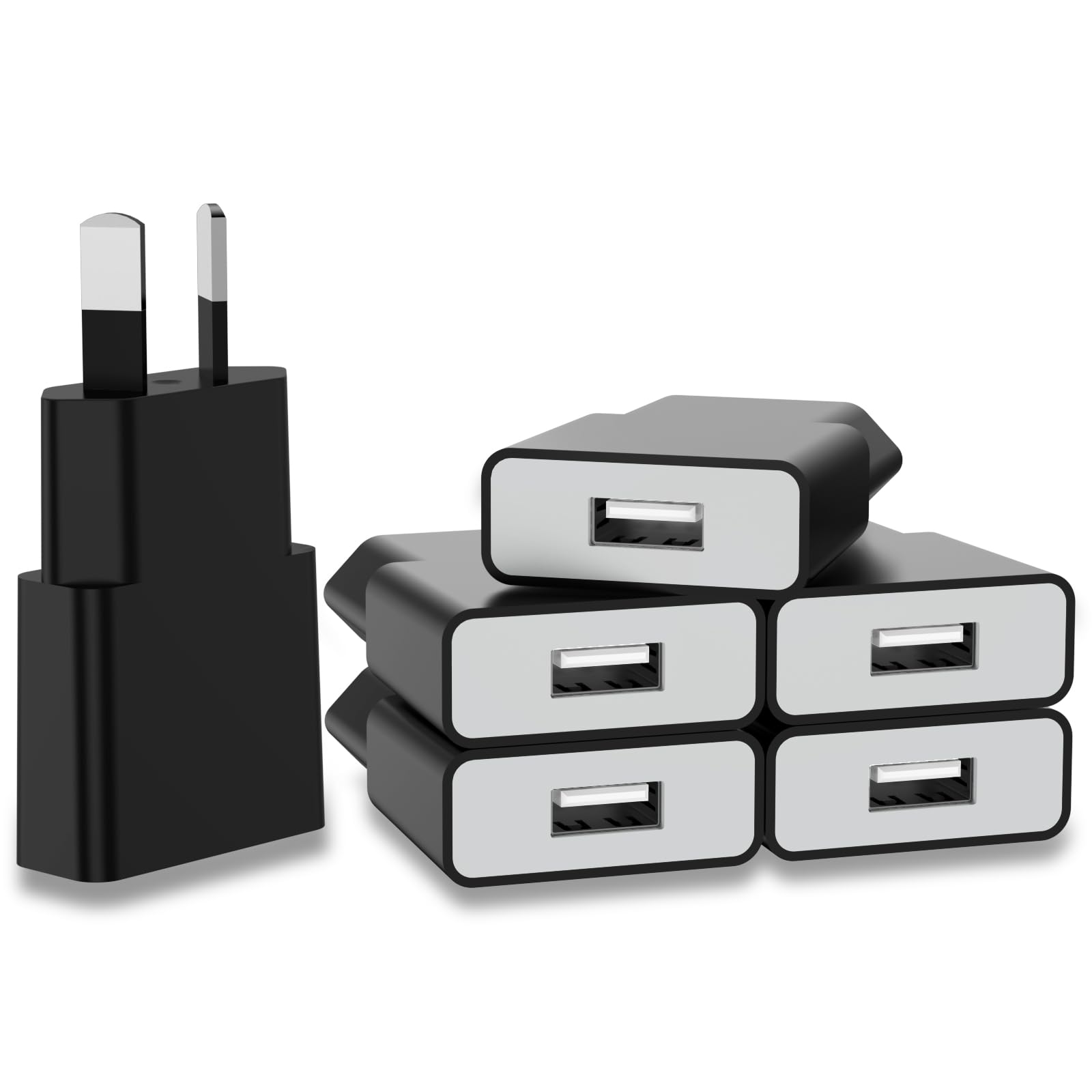 6Pack USB Charger 5V 1A Slim USB Power Plug Adapter Socket Charging ...