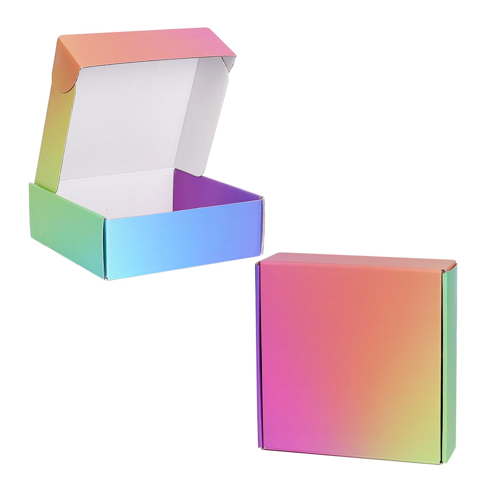 DEZIBOX 6x6x2 Small Shipping Boxes for Packaging, 20 Pack Cardboard ...