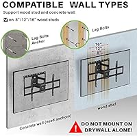 Amazon.com: USX MOUNT Full Motion TV Wall Mount for Most 47-84 inch ...