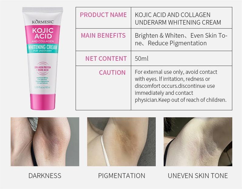 Korean Skin Care, Kojic Acid Skin Cream, Underarm Cream For Intimate ...