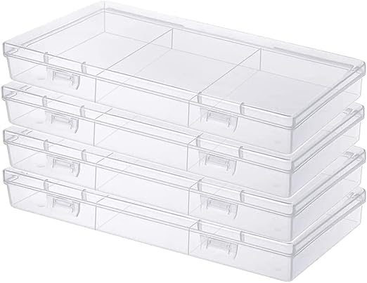 Gebildet Contenitori Rettangolari in Plastica Trasparenti con Coperchio ...