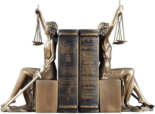 Bookend 1pair Roman Lady Justice Statues,Home Decor Bookends Bronze ...