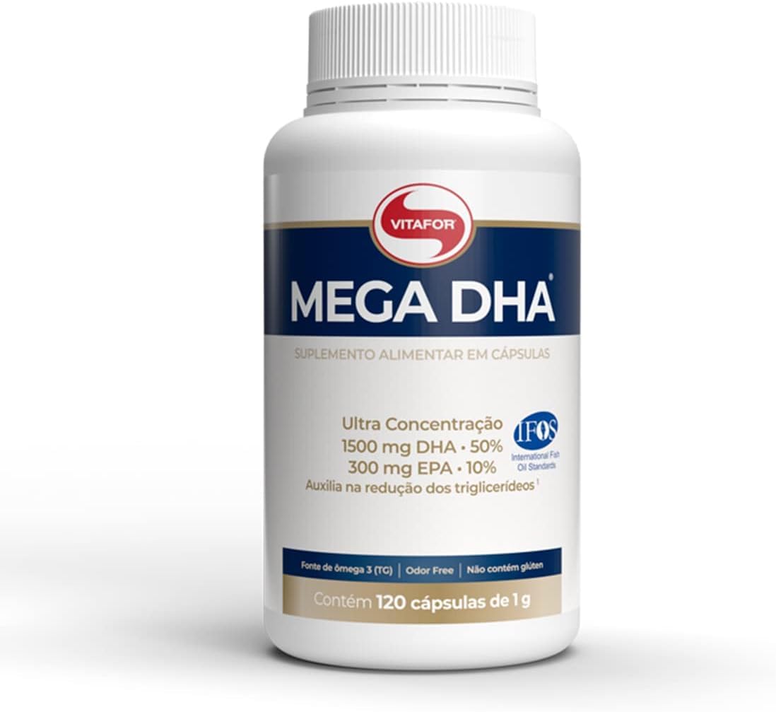 Mega DHA 1500mg Dha + 300mg Epa - 120 cápsulas - Vitafor | Amazon.com.br