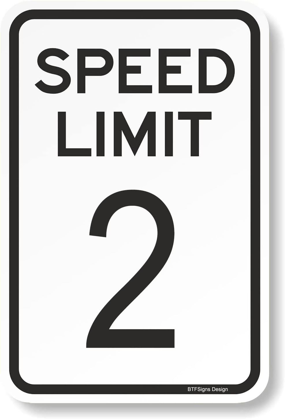 Amazon.com: BTFSigns 8" x 12" Speed Limit 2 Aluminum Sign - White Black ...