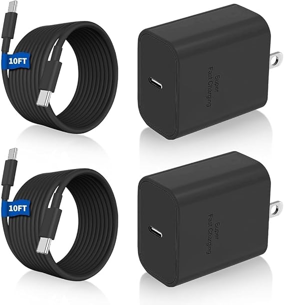 Amazon.com: 45W Super Fast Charging Block and Long USB C to C Cable ...