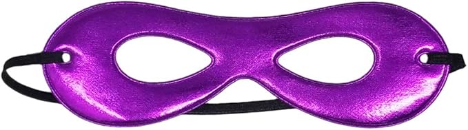 Amazon.com: SeasonsTrading Adult Shiny Purple Superhero Mask - Costume ...