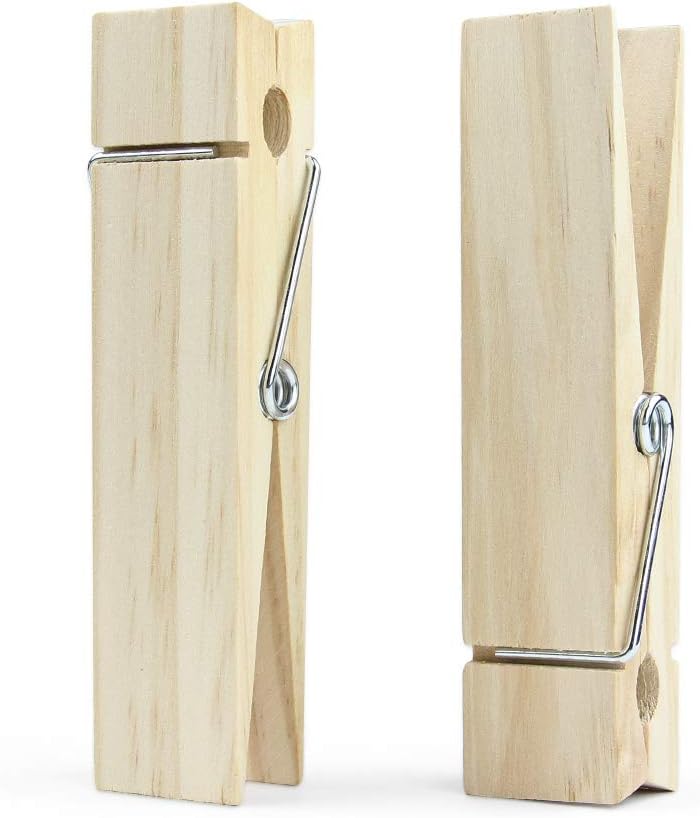 Amazon.com: 6 Inch, Giant Clothespins, Jumbo Wood Clips for DIY Craft ...