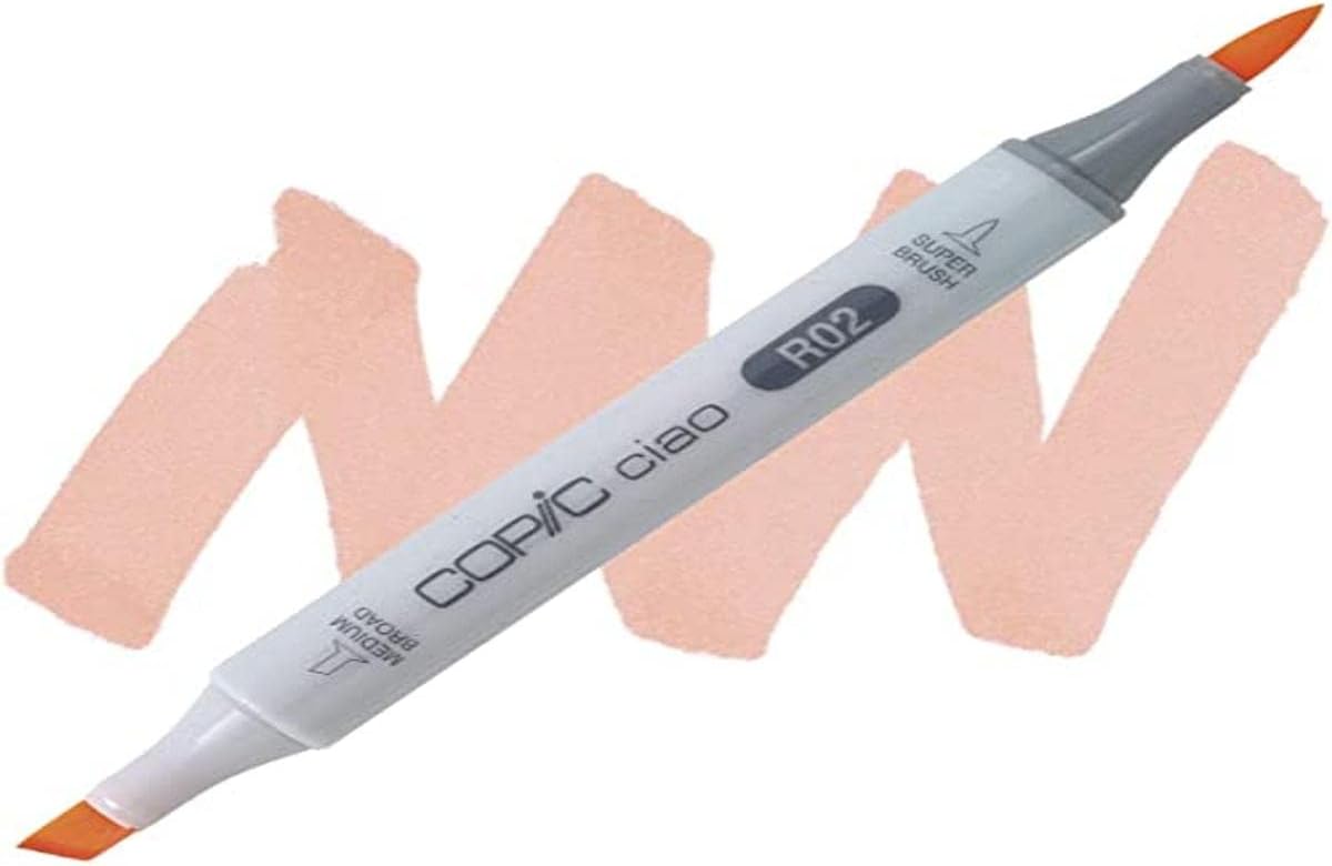 Amazon.com: Copic Markers R02 Ciao with Replaceable Nib, Flesh/Rose ...