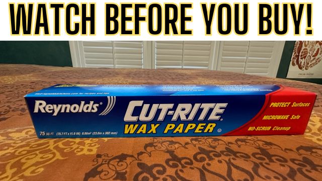 Watch Do NOT Buy Reynolds Cut-Rite Wax Paper Until You Watch This! on ...
