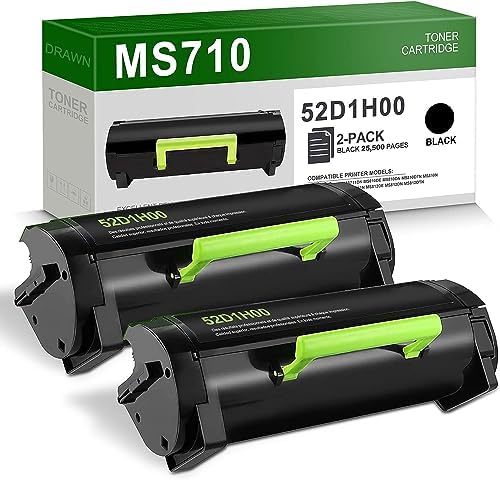 Amazon.com: 52D1H00 Extra High Yield Black Toner Cartridge (2-Pack ...