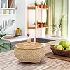Amazon.com: Hipiwe Round Rattan Basket Box with Lid Hand-Woven Wicker ...