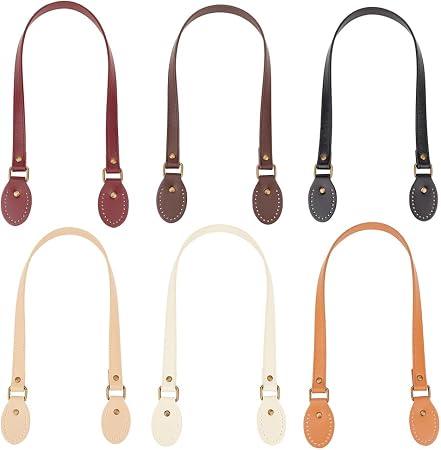 PH PandaHall 6 Colors Leather Bag Handles, 6pcs 26.3 Inch Leather Bag ...
