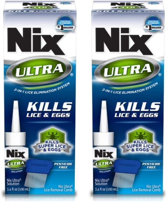 Amazon.com: Nix Ultra 2-in-1 Lice Treatment - 3.4 oz, Pack of 2 ...