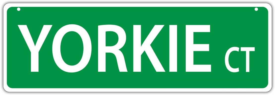 Amazon.com: Plastic Street Signs: YORKIE COURT (YORKSHIRE TERRIER ...