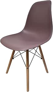 Cadeira de Jantar Cozinha Sala Eames Base Madeira Ruby Mocha | Amazon ...