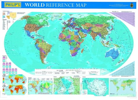 Philip's World Wall Map | Amazon.com.br