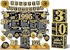 Amazon.com: 30th Birthday Decorations Kit for Men Women, Black Gold ...
