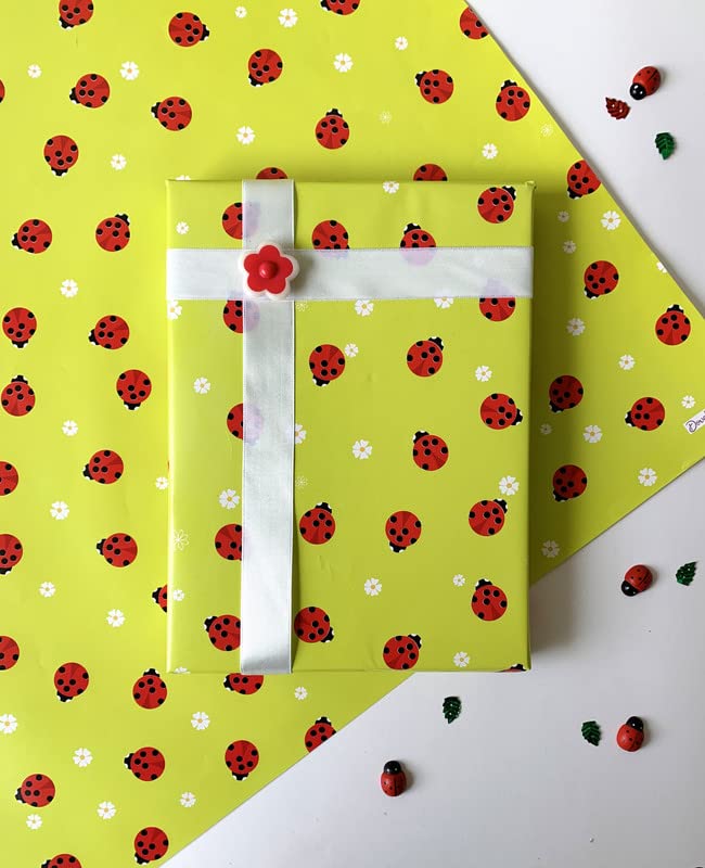 Dovetail Ladybug Hug Gift Wrapping Paper – Pack of 20 Sheets (29 x 19 ...